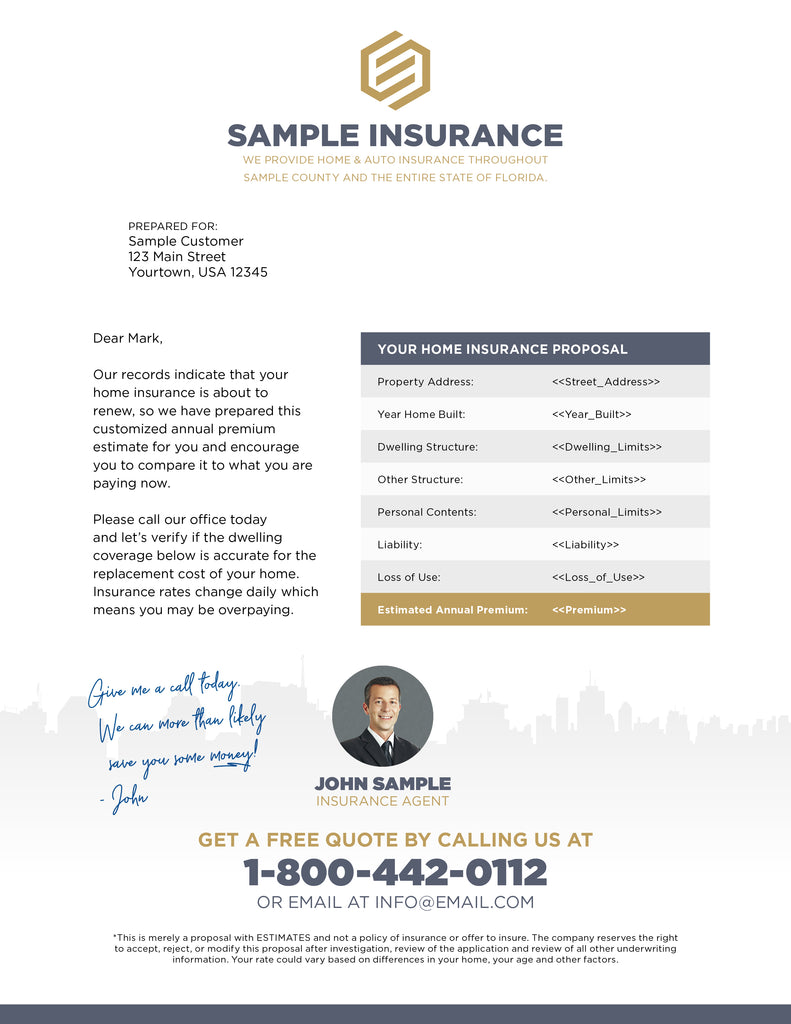 Bulk Mail Insurance Letters and Inserts – PostcardMania