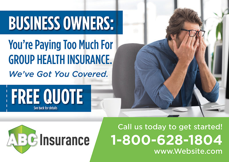 Insurance 4.25"x6" Postcards | Custom Printed Direct Mail Flyer Advert ...