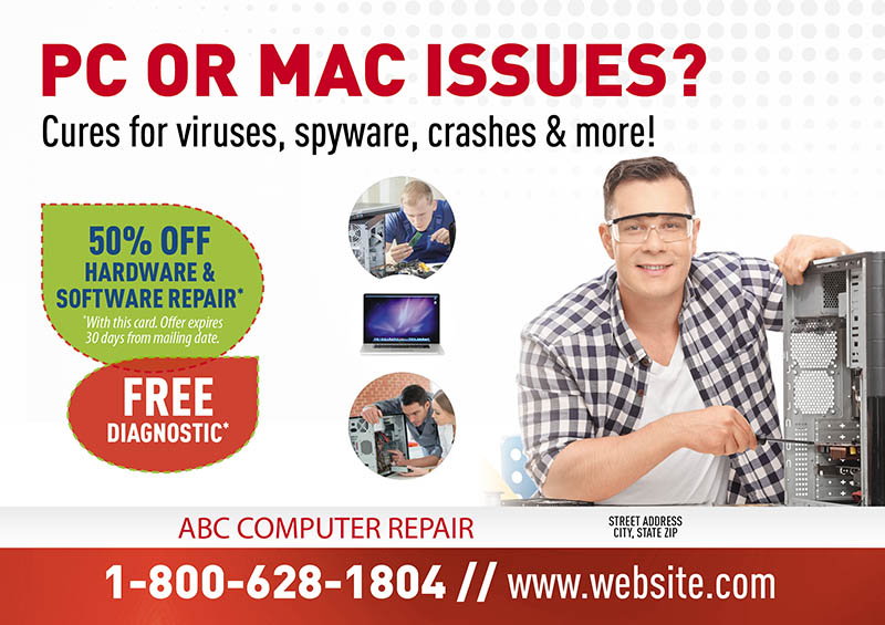 Computer Support 4.25"x6" Postcards | Customizable Direct Marketing Ma ...