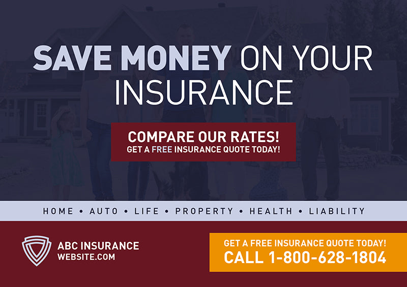 General Insurance Card Blue Background – PostcardMania