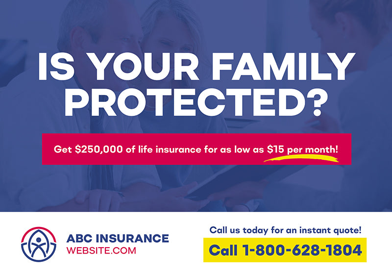 Life Insurance Agency+C2368 Postcard Bulk Mailers | Customizable Postc ...