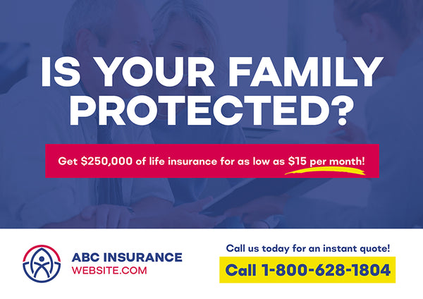 Life Insurance Agency+C2368 Postcard Bulk Mailers | Customizable Postc ...