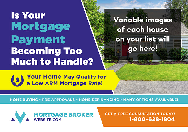 Mortgage Refinance 4.25"x6" Postcards | Customizable Postcard Mailers ...