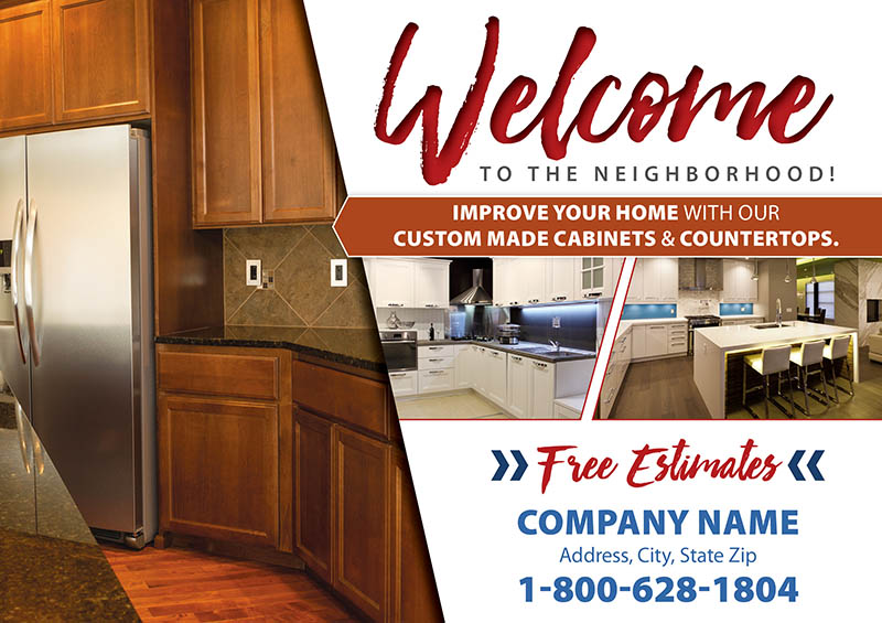 Kitchen Remodeling Direct Mail Postcards | Custom Direct Mail Postcard ...