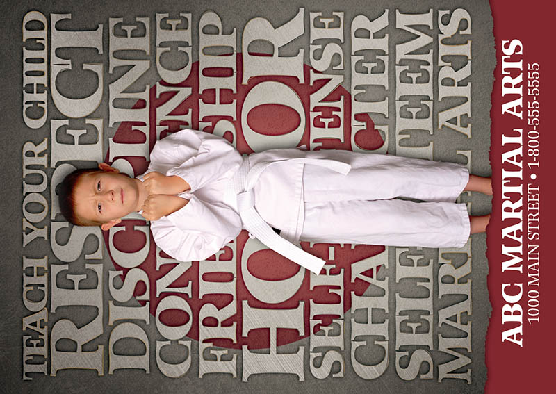 Karate School 4.25"x6" Postcards | Custom Printed Direct Mail Flyer Ad ...