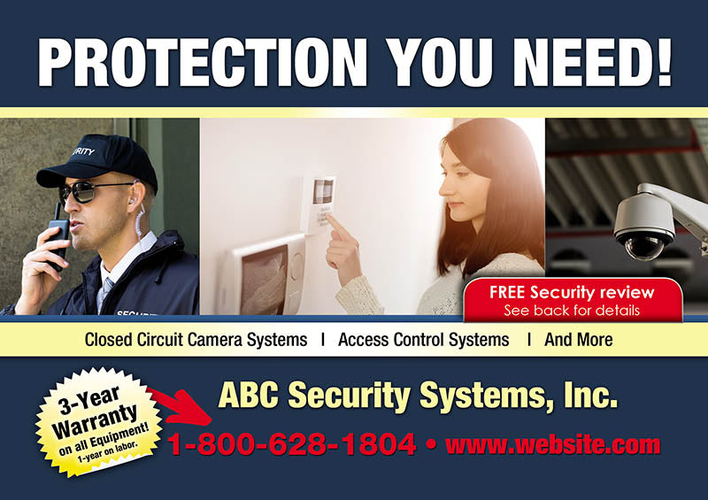 Home Security Postcard Bulk Mailers | Custom Direct Mail Postcards ...