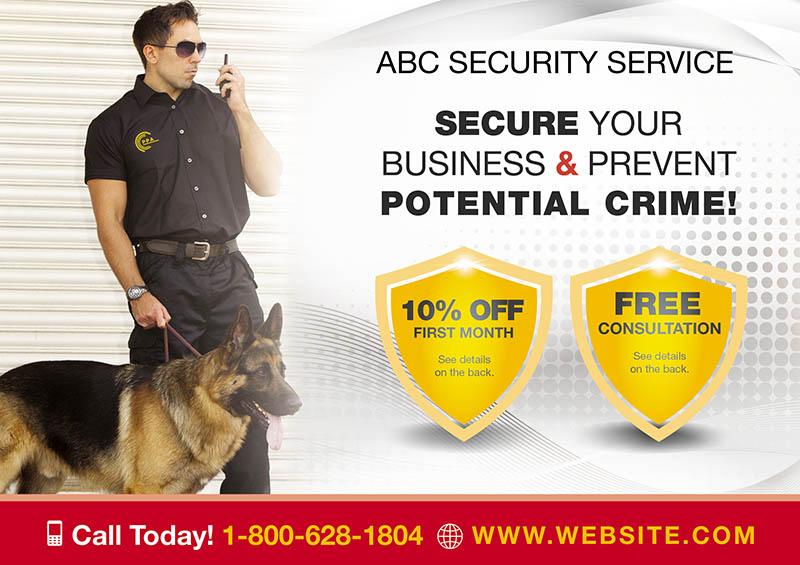 Security Service 4.25"x6" Postcards | Custom Printed Direct Mail Flyer ...