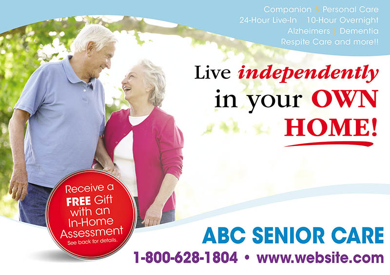 Senior Care Postcard Bulk Mailers | Customizable Direct Marketing Mail ...
