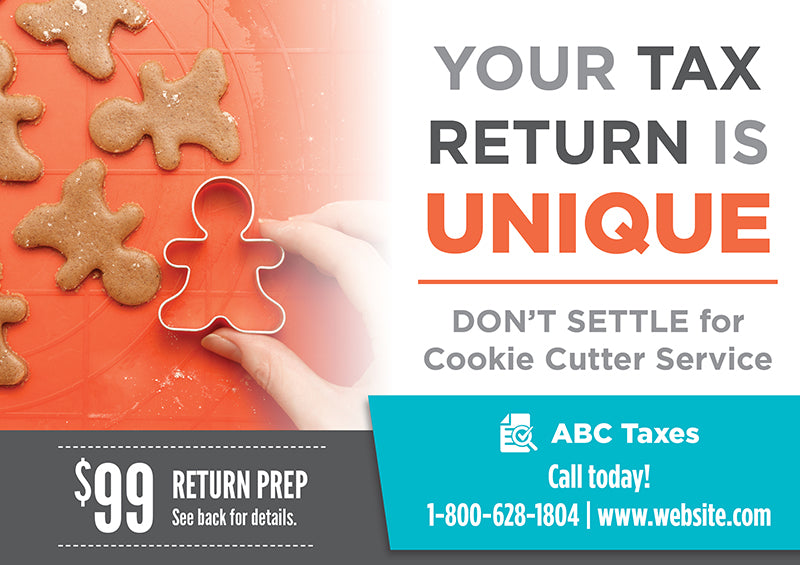 Tax Prep Postcard Bulk Mailers | Custom Direct Mail Postcards ...