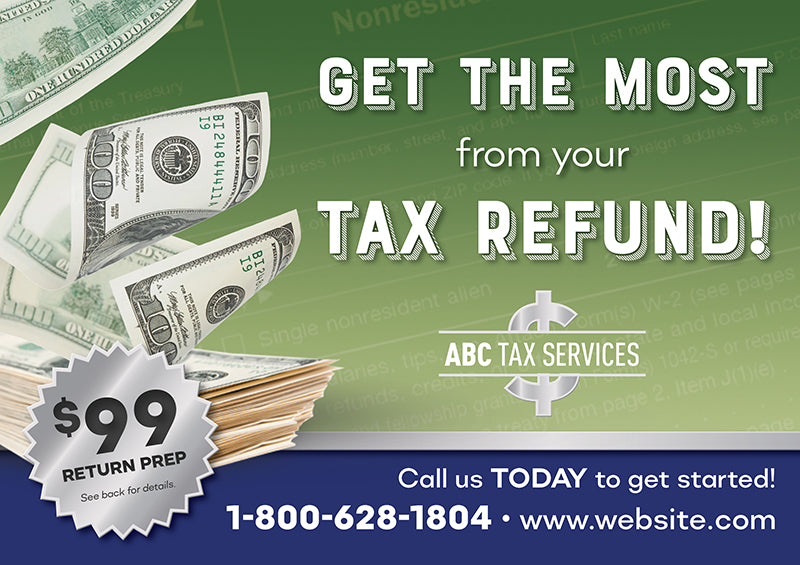 Income Tax Postcard Bulk Mailers | Custom Marketing Postcards ...